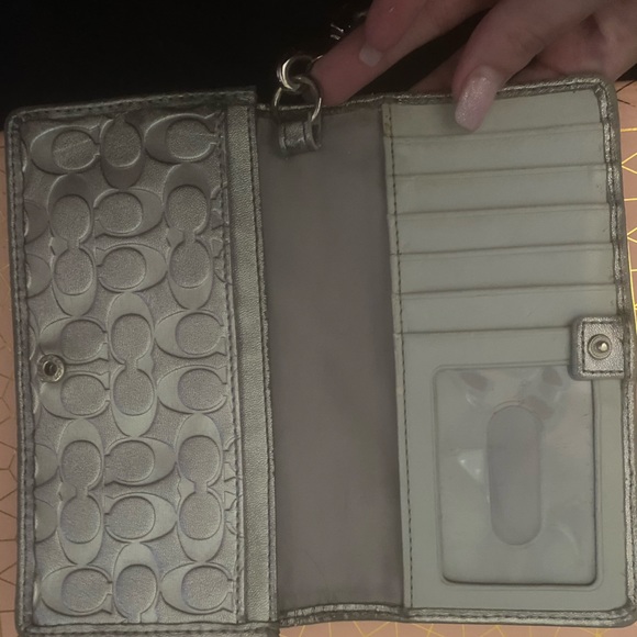 Coach | Bags | Vintage Coach Wallet Metallic Silver | Poshmark